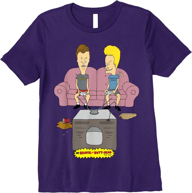 Best Beavis And Butt Head Playing Games Couch T Shirts Tees Design