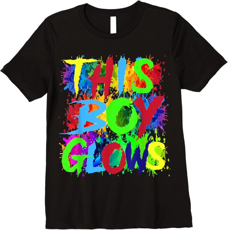 This Boy Glows Cute Boys Man Son Party Team T-Shirt - Tees.Design