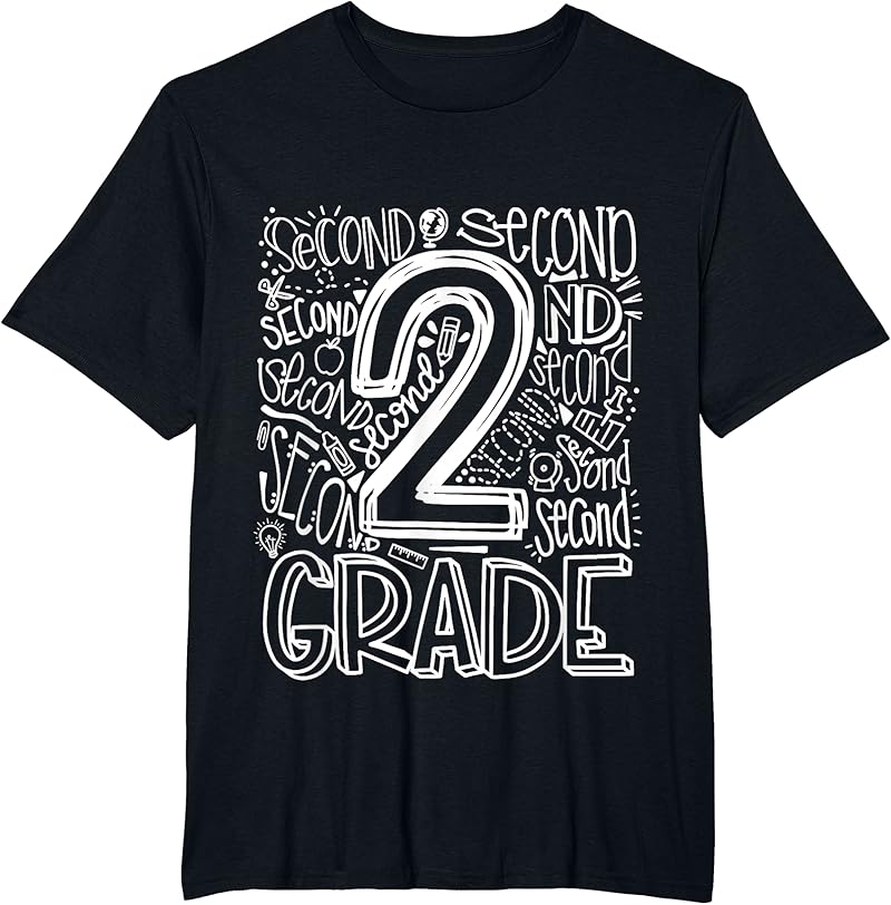 2Nd Grade Typography Team 2Nd Grade Teacher Back To School T-Shirt ...