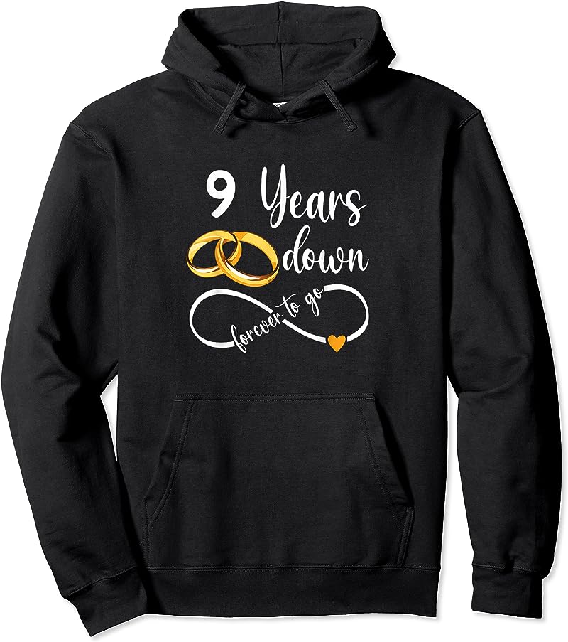 9th Wedding Anniversary T-Shirts for Couples - Celebrate 9 Years ...