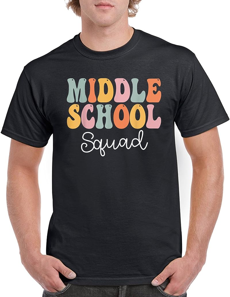 Middle School Squad Retro Groovy Vintage First Day T-Shirts - Perfect ...