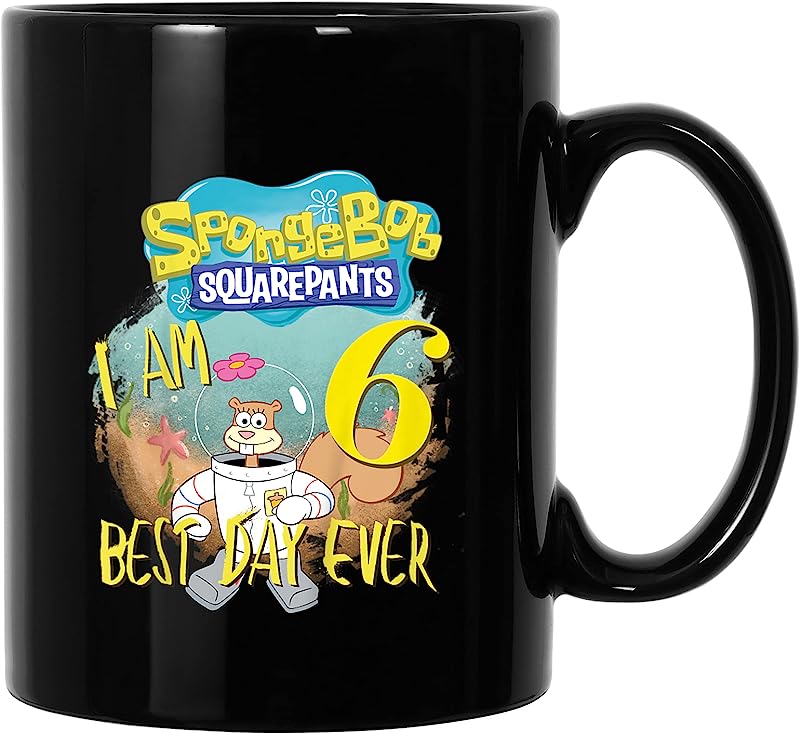 Kids Spongebob Squarepants 6th Birthday Sandy Cheeks T-Shirt - Tees.Design