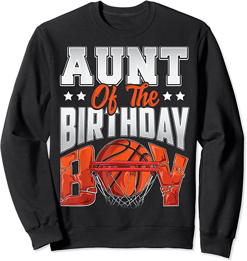 Apparel Aunt Basketball Birthday Boy Family Baller B Day Party T Shirts ...