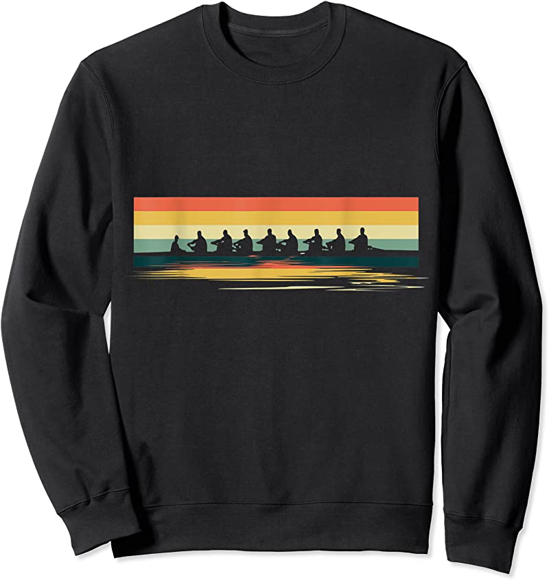 Cool Retro Rowing Crew Boat Rower Water Sports Vintage Row Team T ...