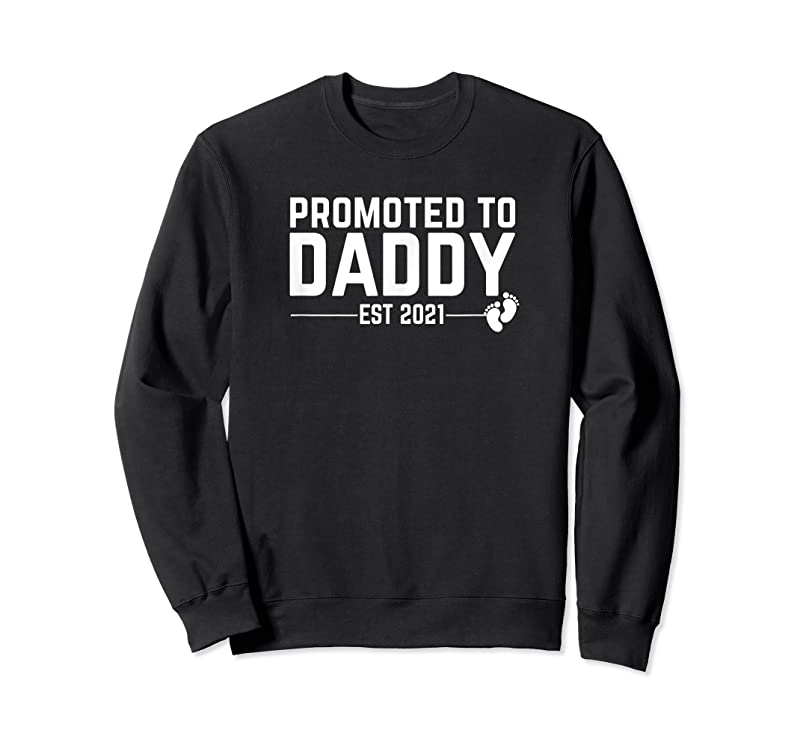 Shop Promoted To Daddy 2021 For First Time Fathers New Dad T Shirts ...